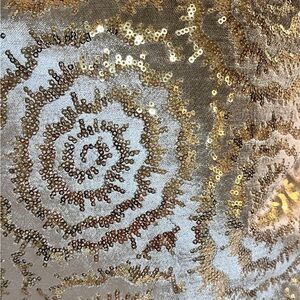Callisto Home | Accents | Callisto Home Embroidered Gold Floral ...